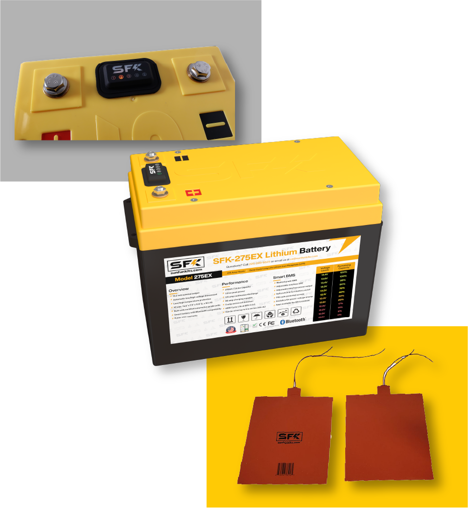 Sun Fun Kits SFK-275EX 3.6 kWh 12v Endurance Dual Mode Heating Victron ...