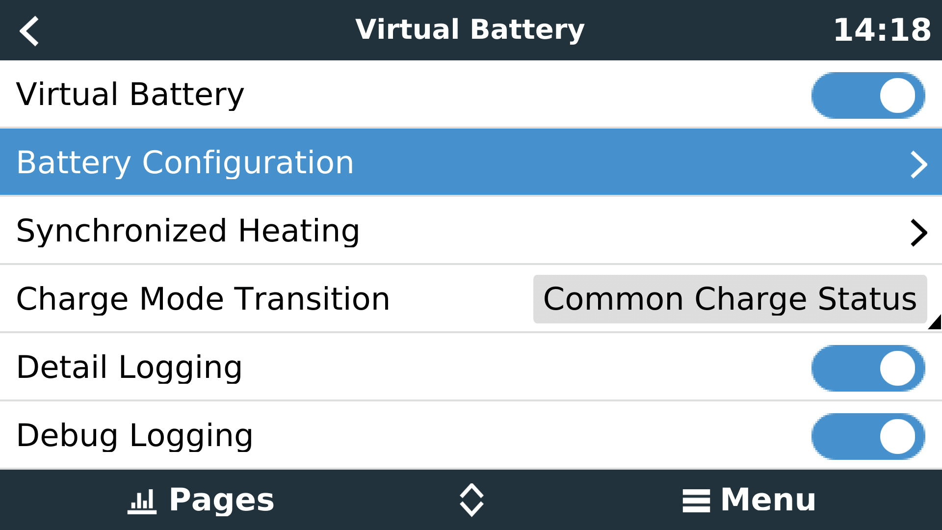 SFK Venus OS Driver - Virtual Battery - Battery Configuration