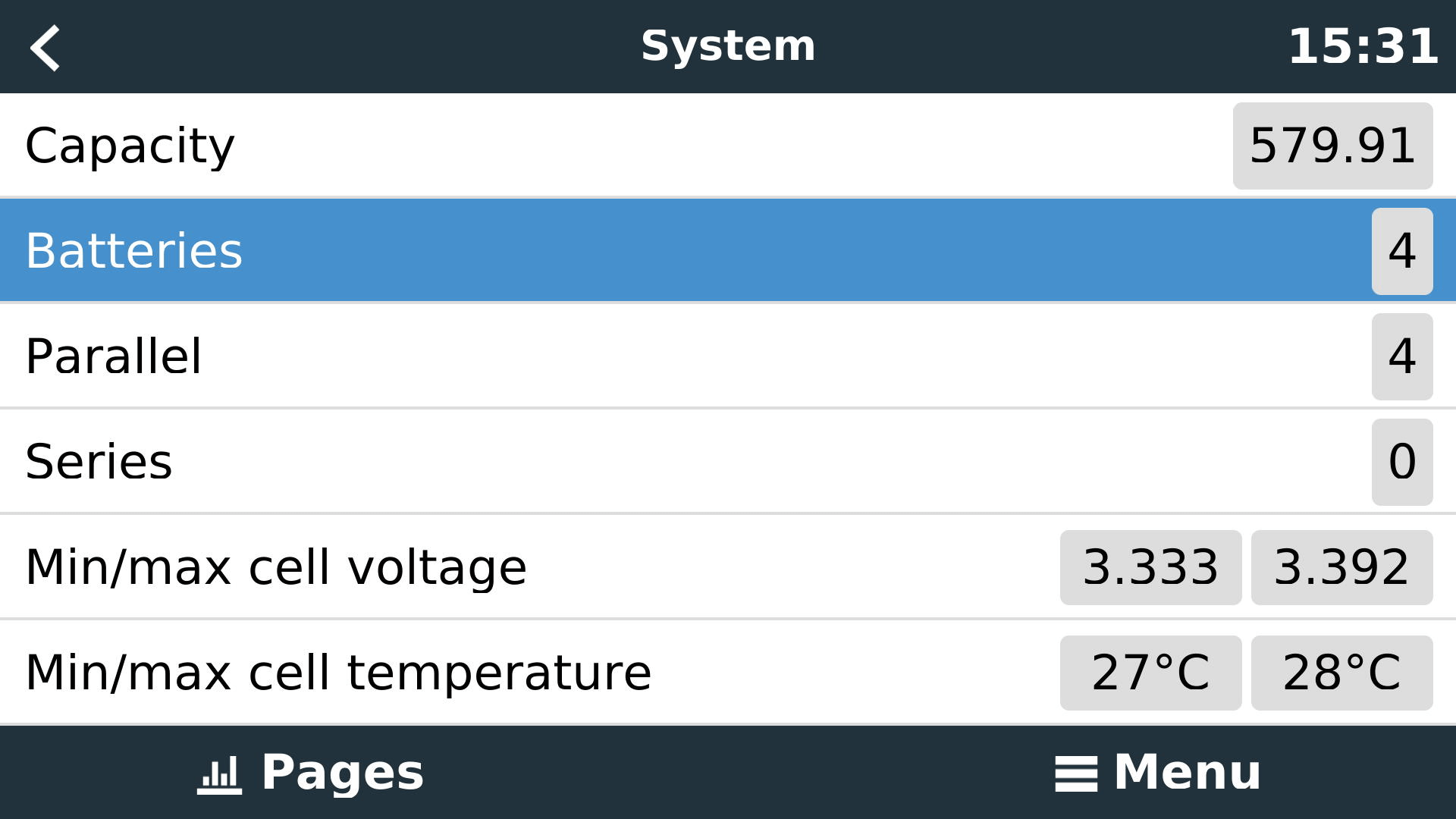 SFK Venus OS Driver - System - Batteries
